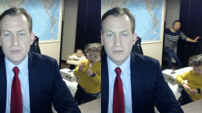 WATCH: Hilarious moment kids interrupt dad's live TV interview | Television - heat Radio