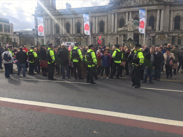 Tight security for Belfast rally and protest | News - Downtown Radio