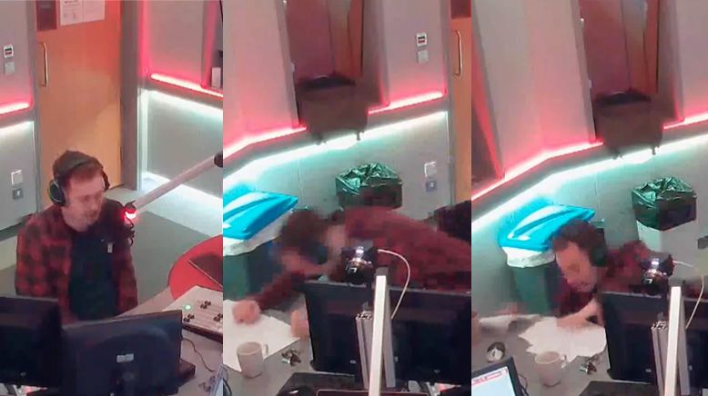 WATCH: Hits Radio's Darryl Morris hilariously falls off a chair while ...
