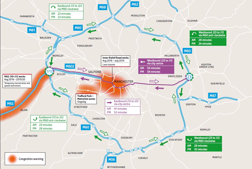 Major roadworks underway on Regent Road linking Manchester and Salford ...