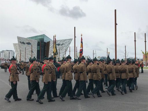 Thousands watch NI's first public military colours presentation | News ...