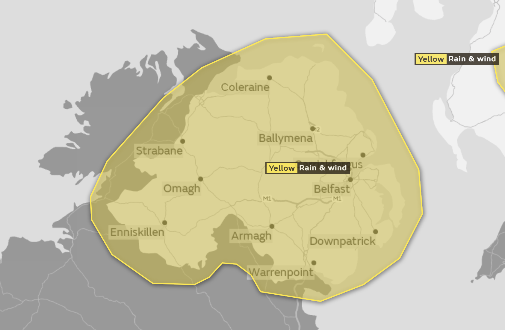 Heavy rain and '50-60 mph' strong winds expected to batter Northern ...