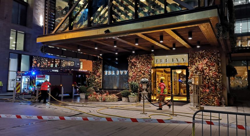 Crews tackle top floor blaze at The Ivy | News - Hits Radio (Manchester)