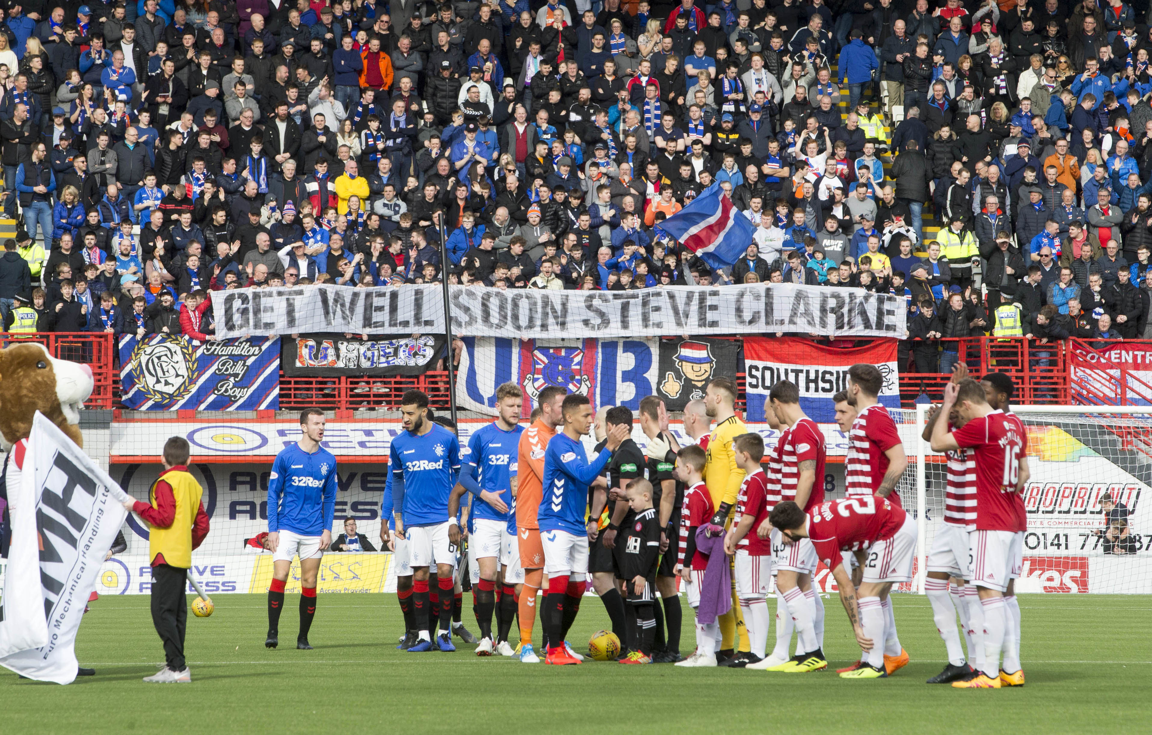 'It's not me that's sick' - Clarke responds to 'Get Well Soon' banner ...