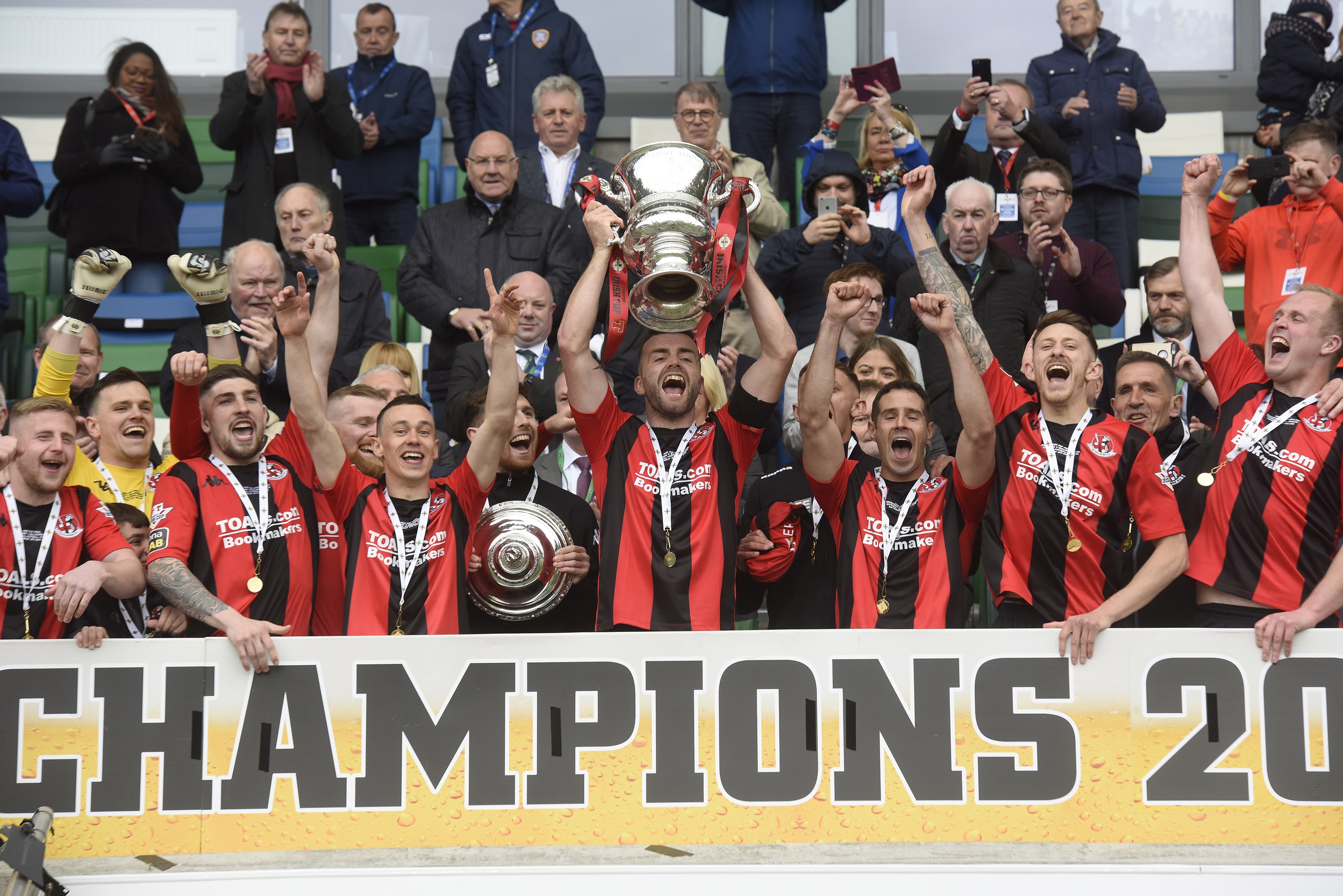 Crues control as Irish Cup returns to north Belfast for first time in ...