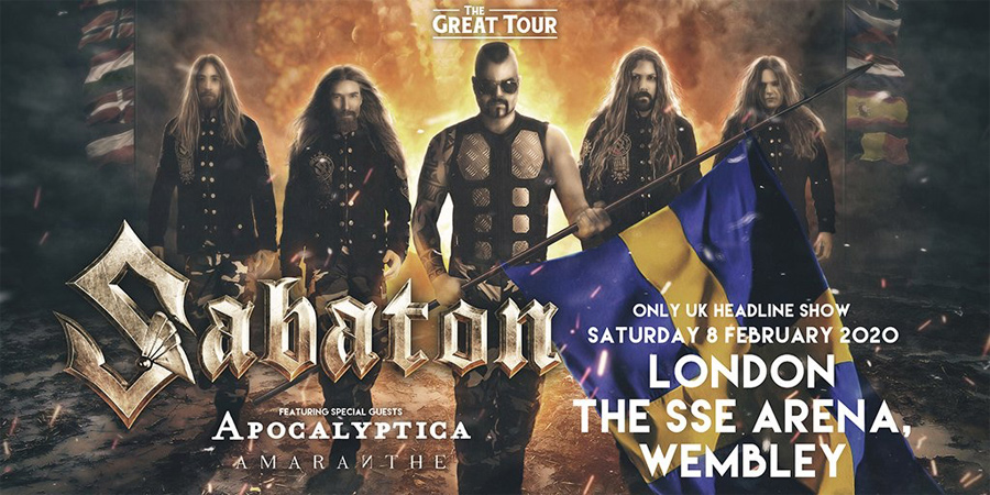 Sabaton announce massive UK show with Apocalyptica and Amaranthe ...
