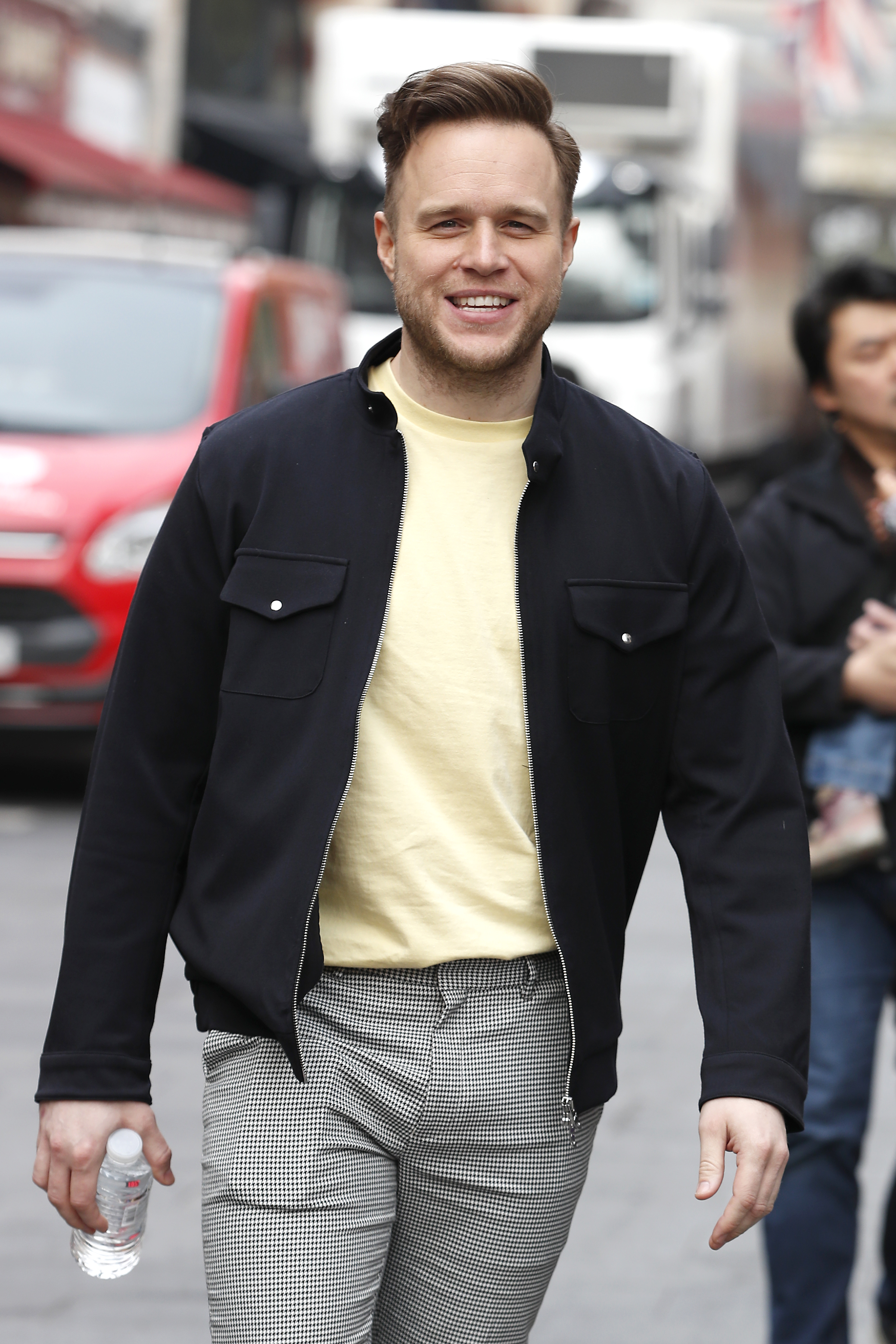 Olly Murs rocks blond hair at The Voice UK launch