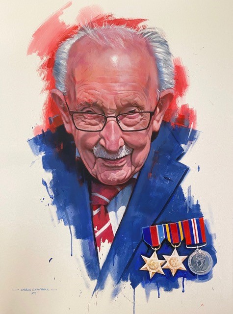 Ayr artist to auction off portrait of Captain Tom Moore for charity ...