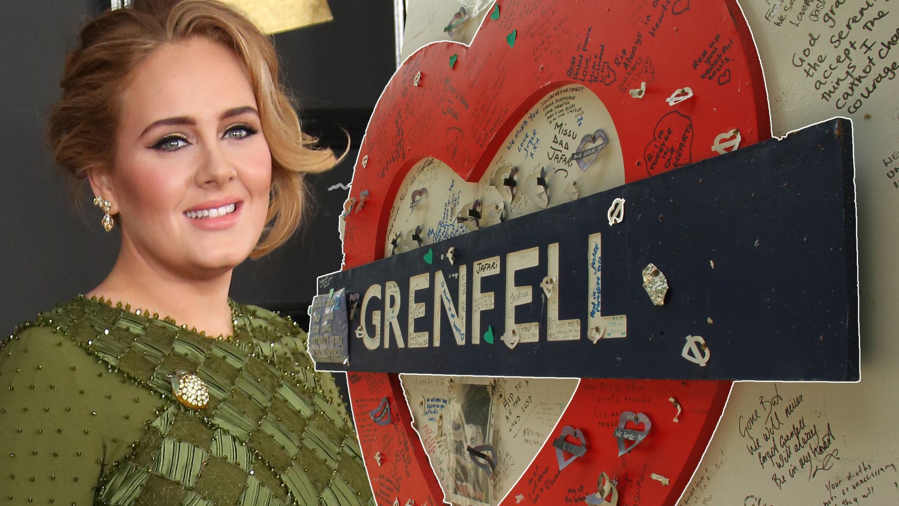 Adele pays emotional tribute to Grenfell Tower victims on third anniversary