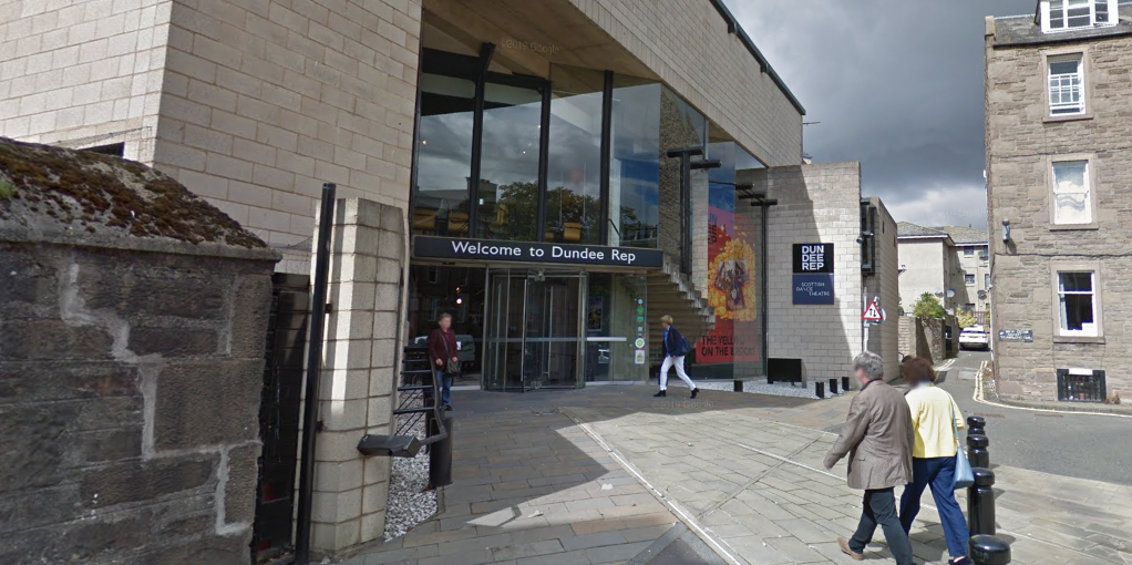 Dundee Rep Theatre latest venue to be wrapped in pink and white hazard ...