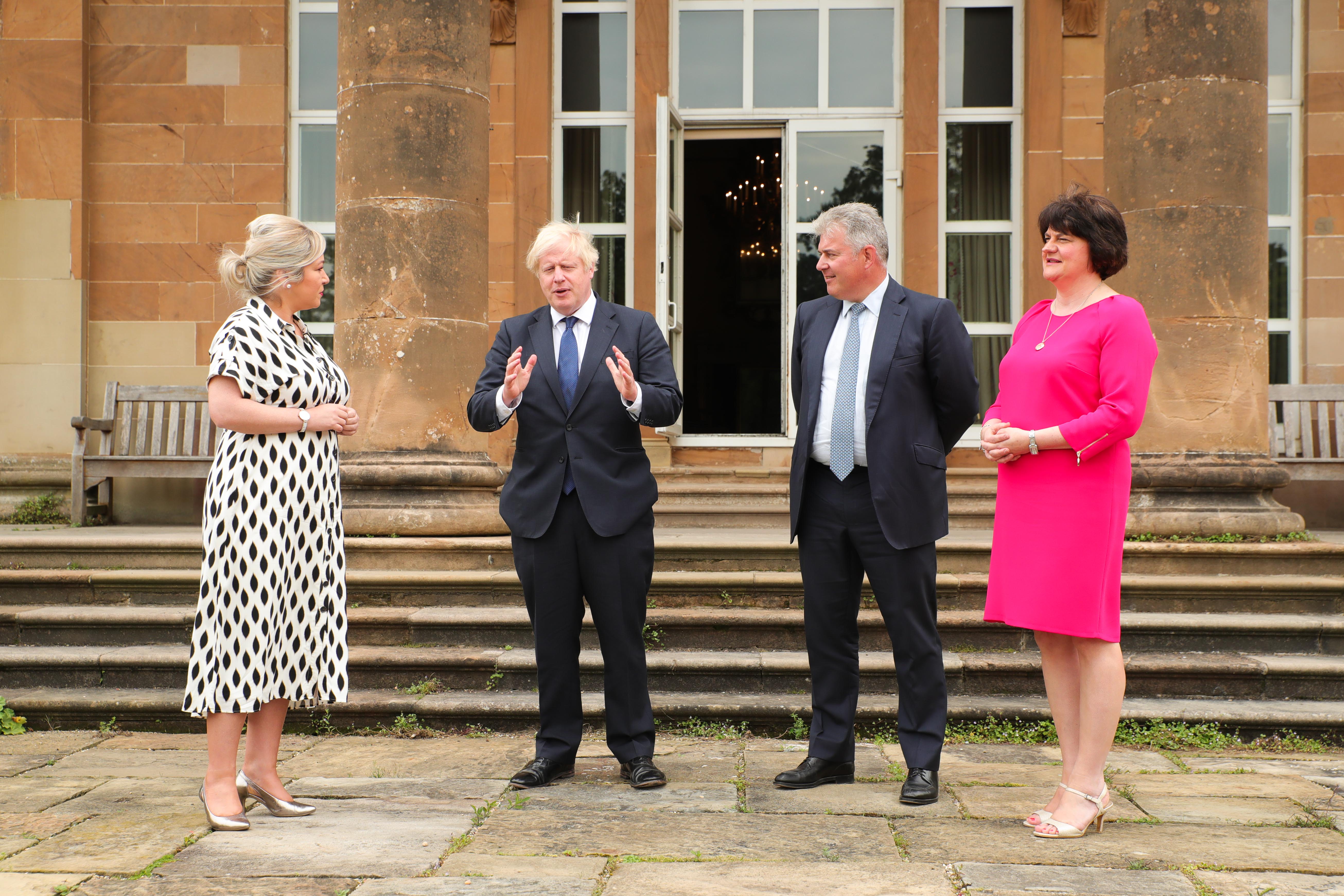 Boris Johnson in NI for talks with First and Deputy First Ministers ...