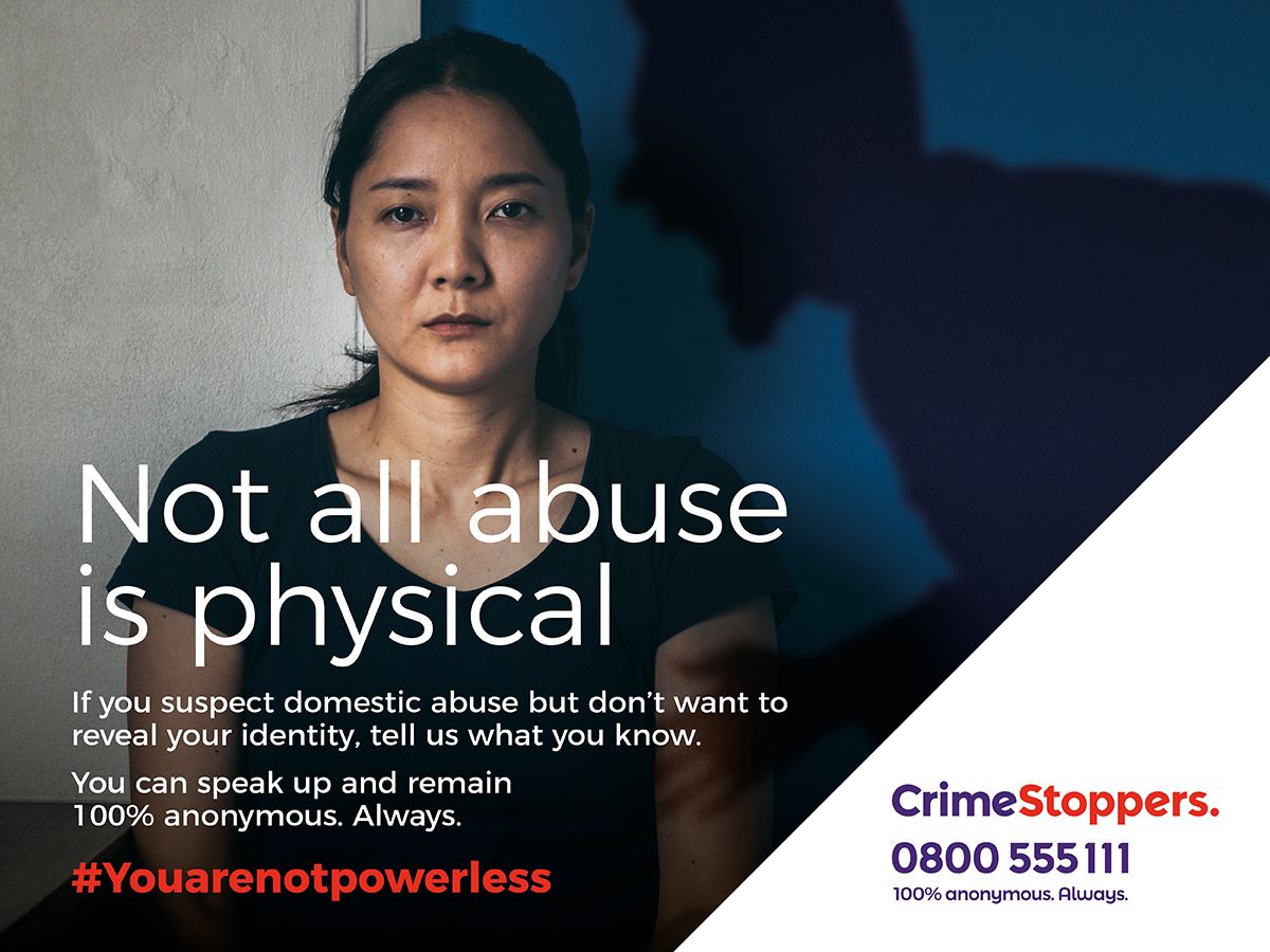 Crimestoppers launch #YouAreNotPowerless campaign to tackle domestic ...