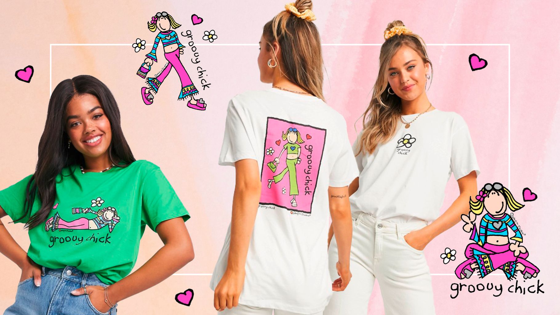 You can buy a Bang On The Door Groovy Chick T-shirt on ASOS right now