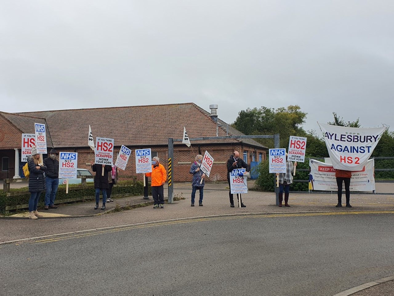 A day of action for anti-HS2 protesters in Aylesbury and Great Missenden