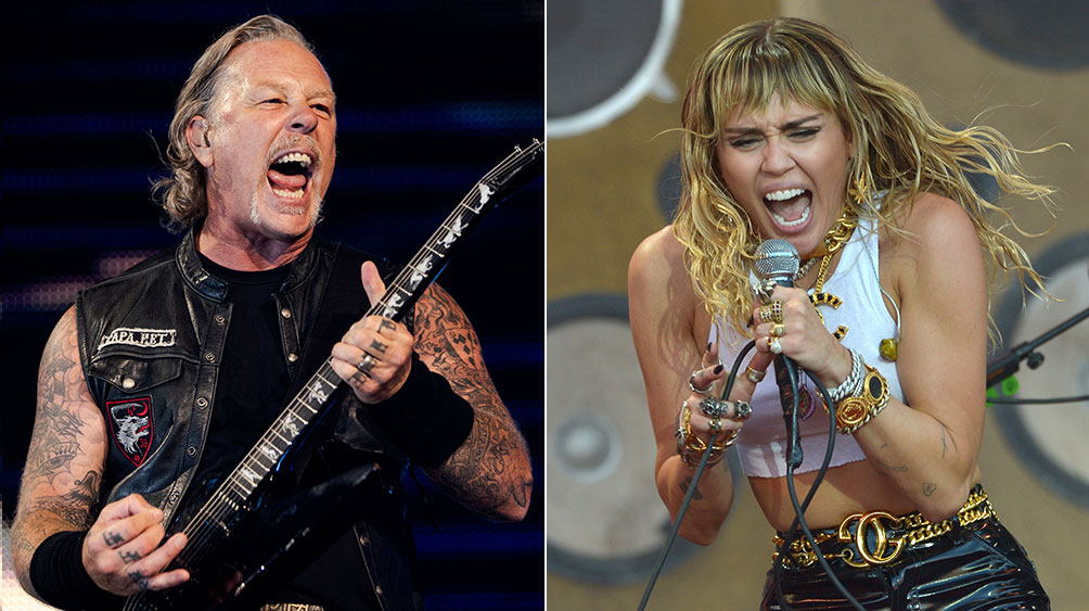 Miley Cyrus recording Metallica covers album