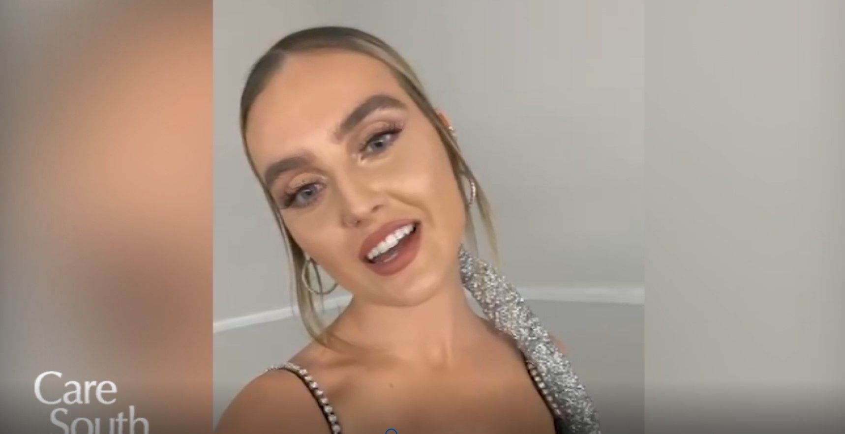 Little Mix singer Perrie sends a message to staff at a Weymouth care home.