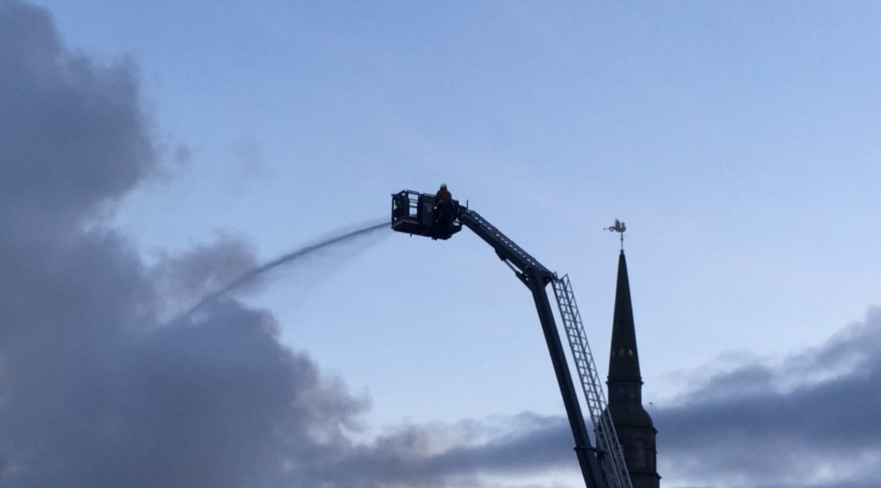 Forfar resident 'feels heat' of flames 300 yards away from old bingo ...
