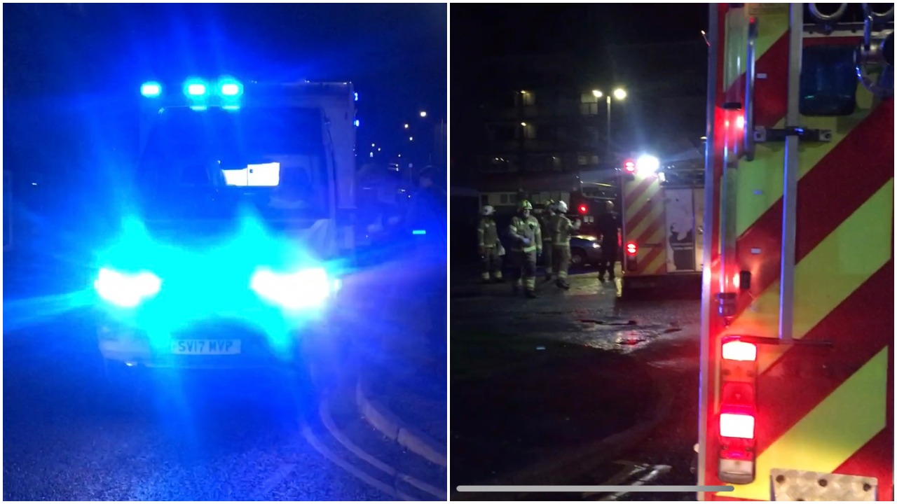 Loud bangs reported as ambulance responding to call 'explodes into ...