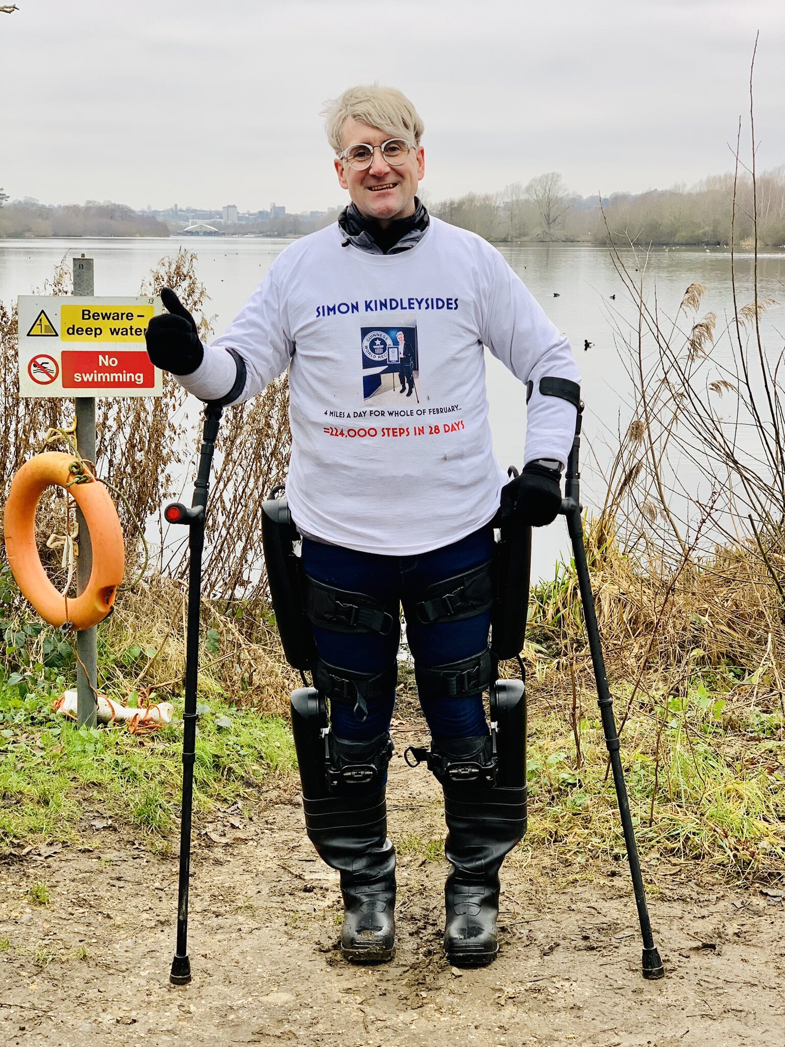 Paralysed Norfolk man takes on walking challenge