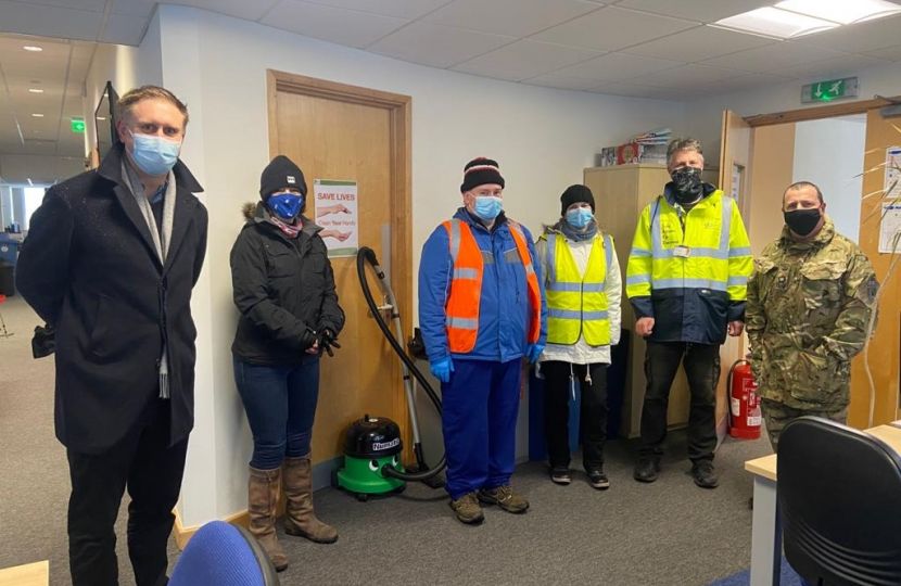 MP volunteers at Woolpit vaccine centre | News - Greatest Hits Radio ...