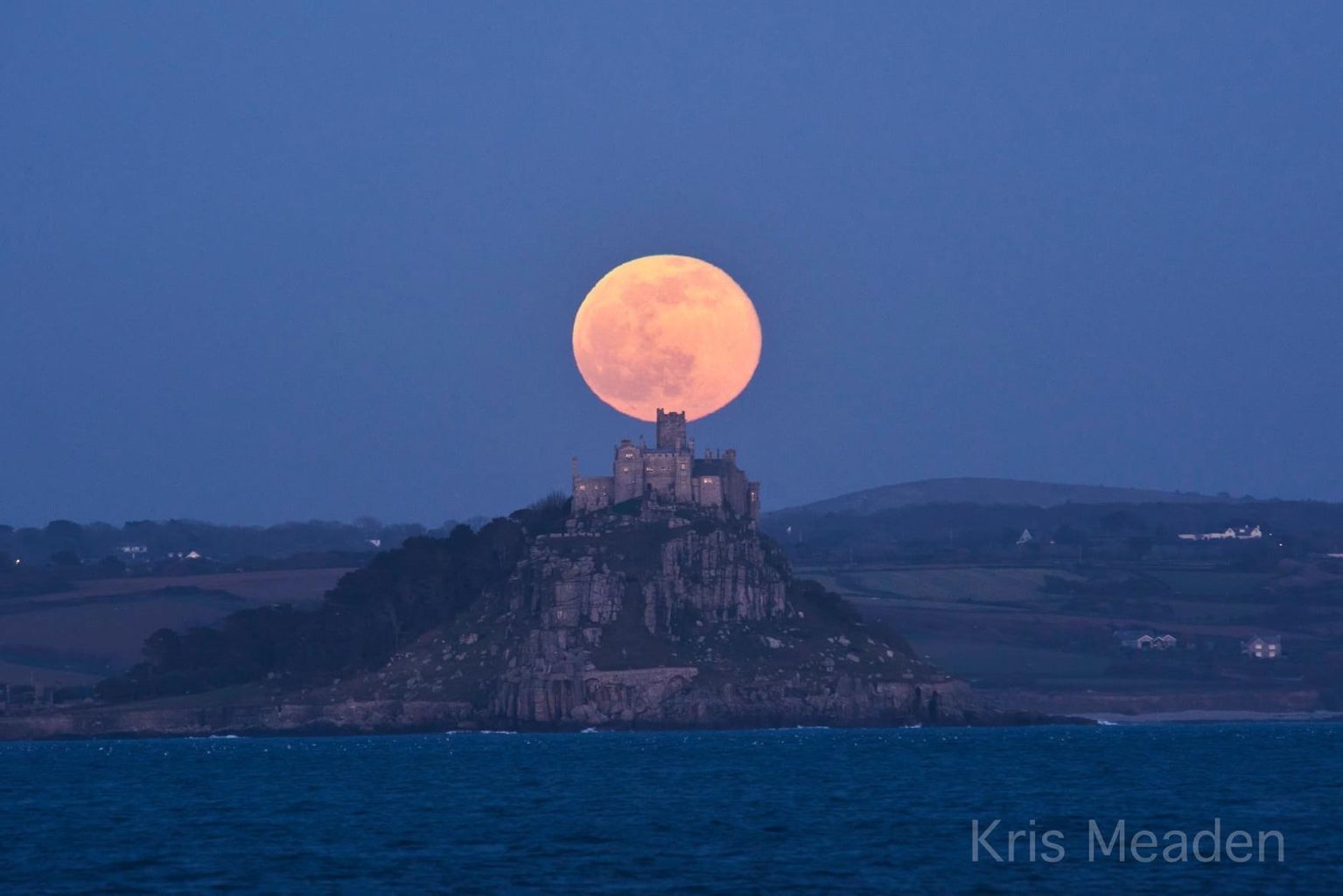 The snow moon seen over Cornwall in breathtaking photos and video ...