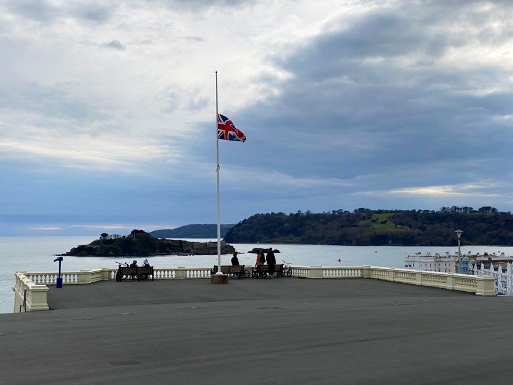 Flags fly at half-mast in Cornwall and Devon in tribute to Prince Philip