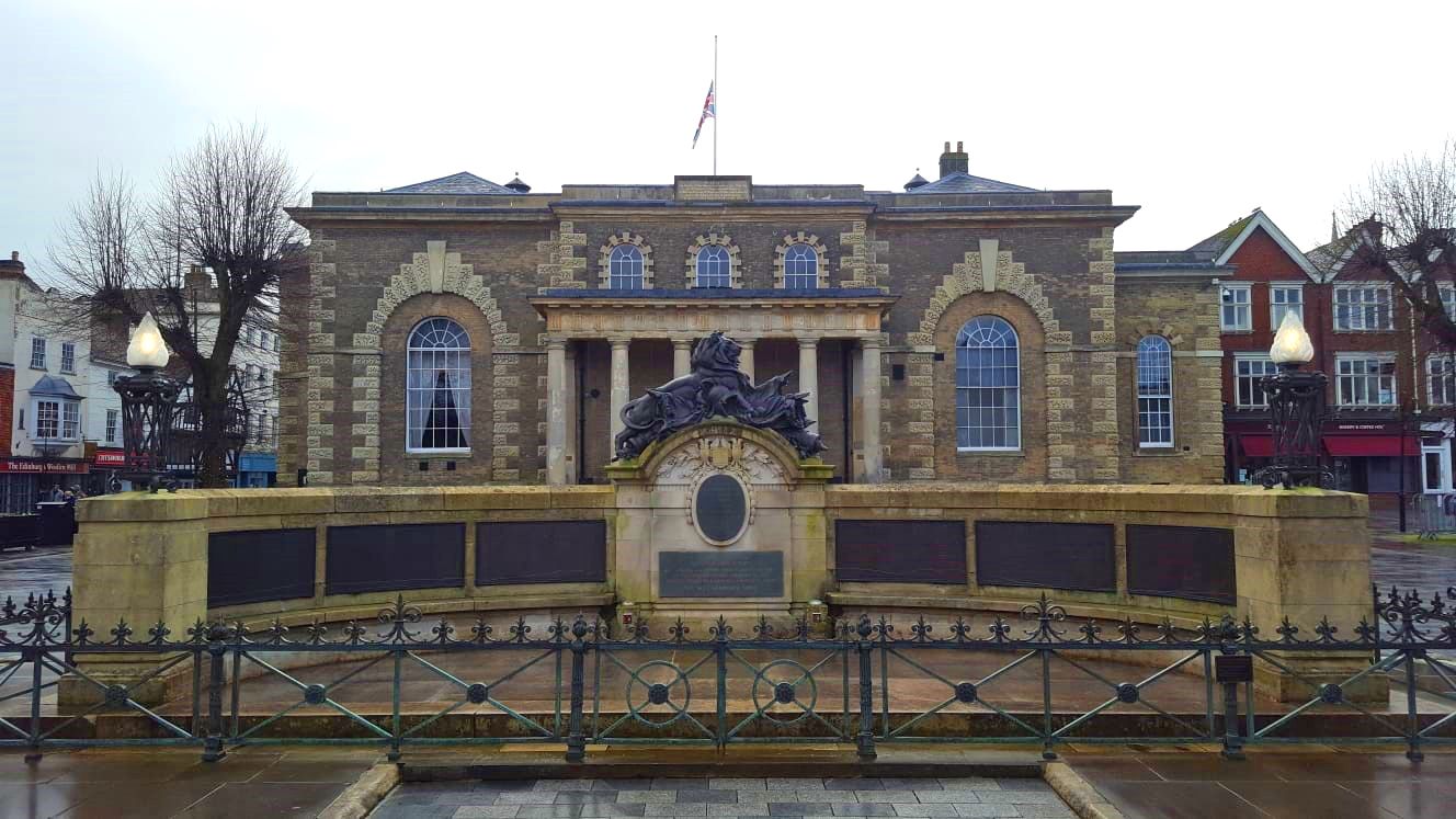 The flag at Salisbury Guildhall is being flown at half-mast as a mark ...
