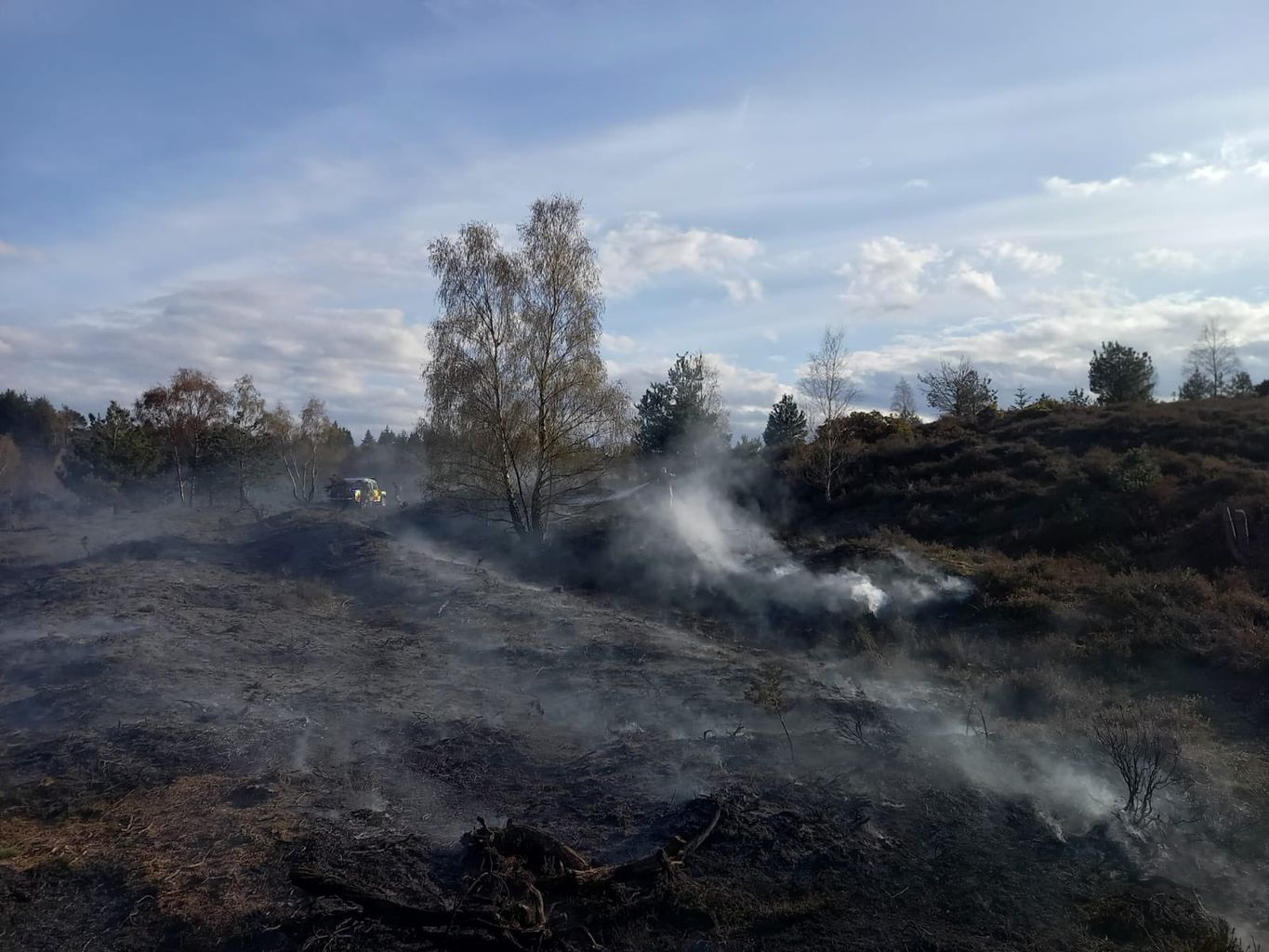A large fire has been extinguished after breaking out on Hankley Common ...
