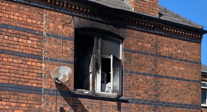 Two taken to hospital after Crewe house fire