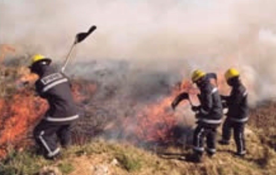 Large gorse fire at Roche Rock has been burning for several hours