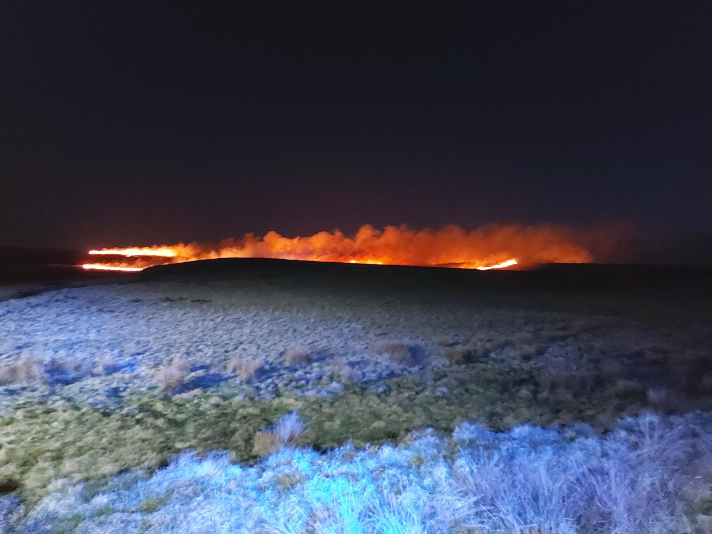 Fire crews in West Yorkshire and Greater Manchester tackle Marsden wildfire