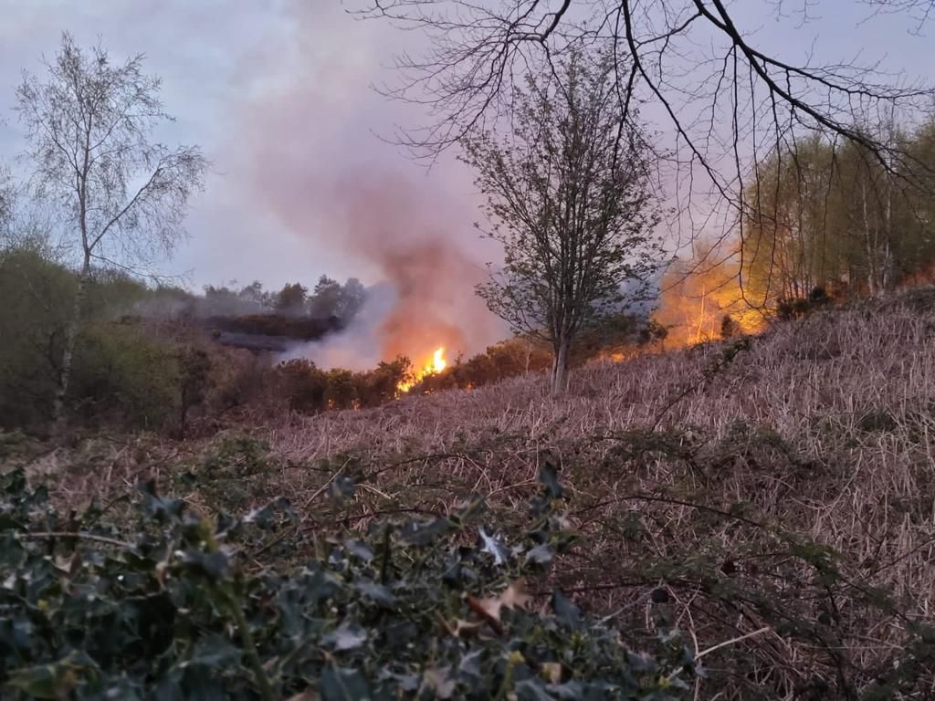 Huge wildfire in Cheadle 'started deliberately'
