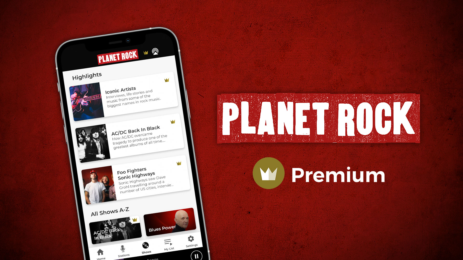 A guide to all the exclusive features of Planet Rock Premium