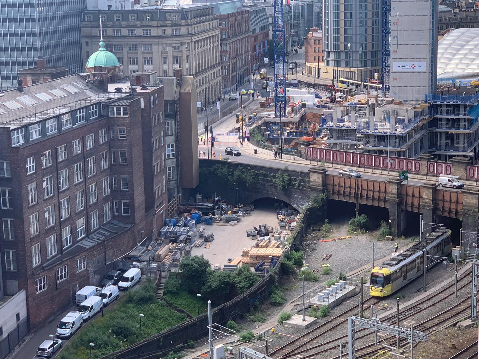 Metrolink services halted due to 'underground fire' in Manchester city ...