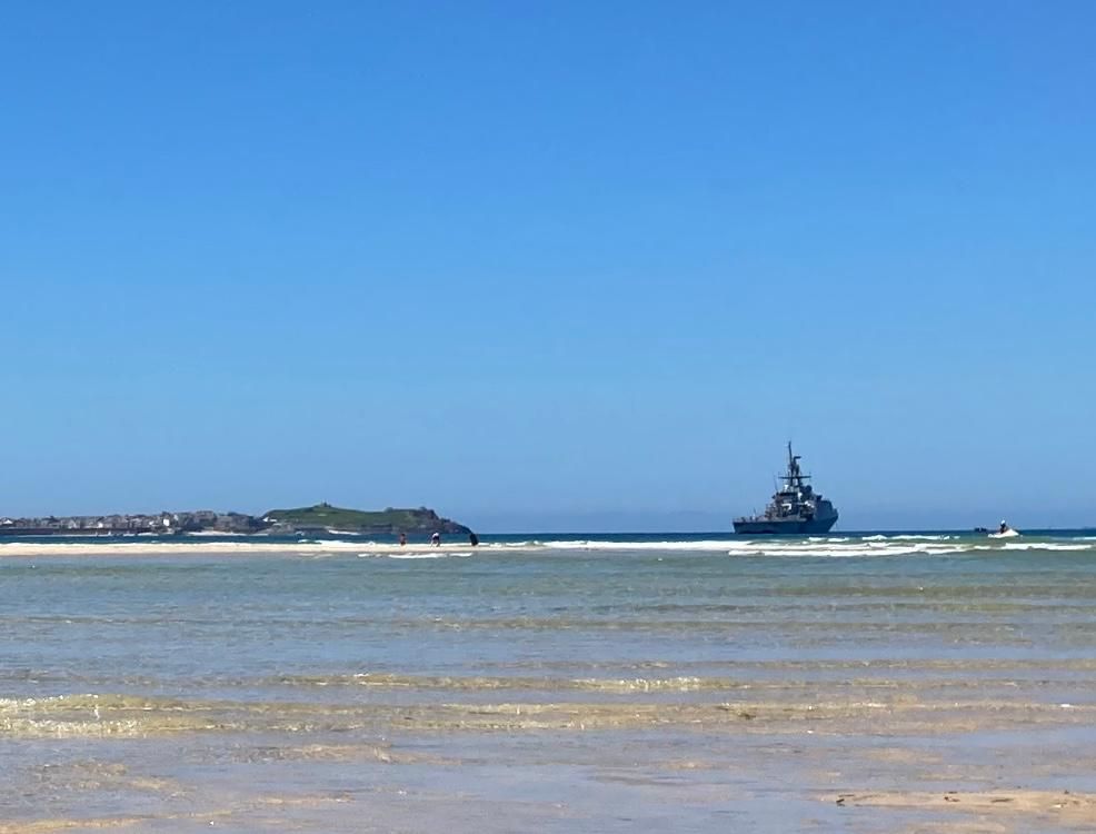 Navy patrol ship stationed off St Ives as security ramps up for G7 Summit