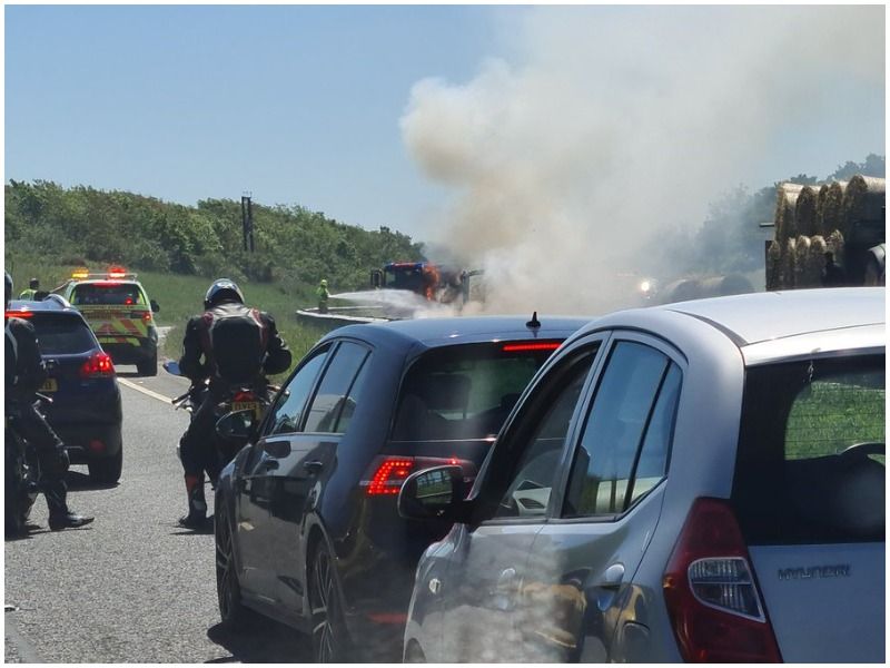 Caravan fire closes stretch of A30 in Cornwall on busy afternoon | News ...