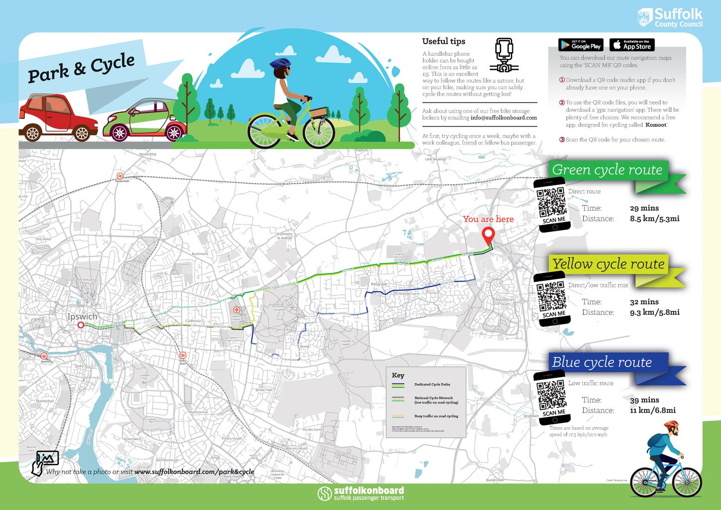 Park & cycle in Martlesham