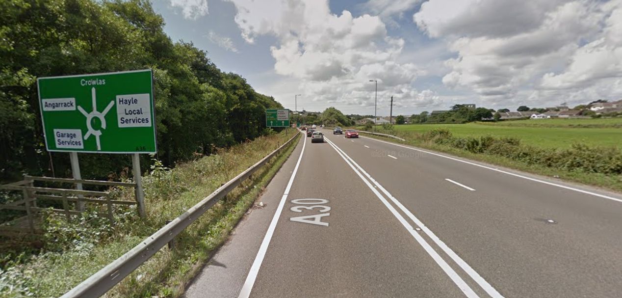 Stretch of A30 closed in west Cornwall following crash | News - undefined