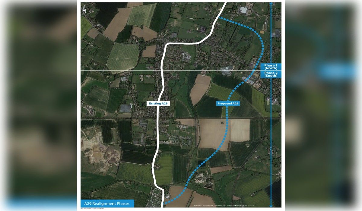 First phase of A29 realignment approved by West Sussex County Council ...