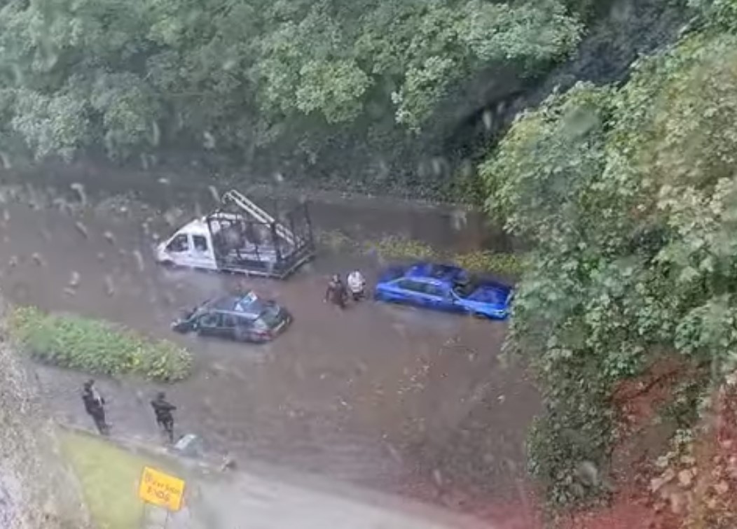 Heavy rain causes flash flooding in Dorset