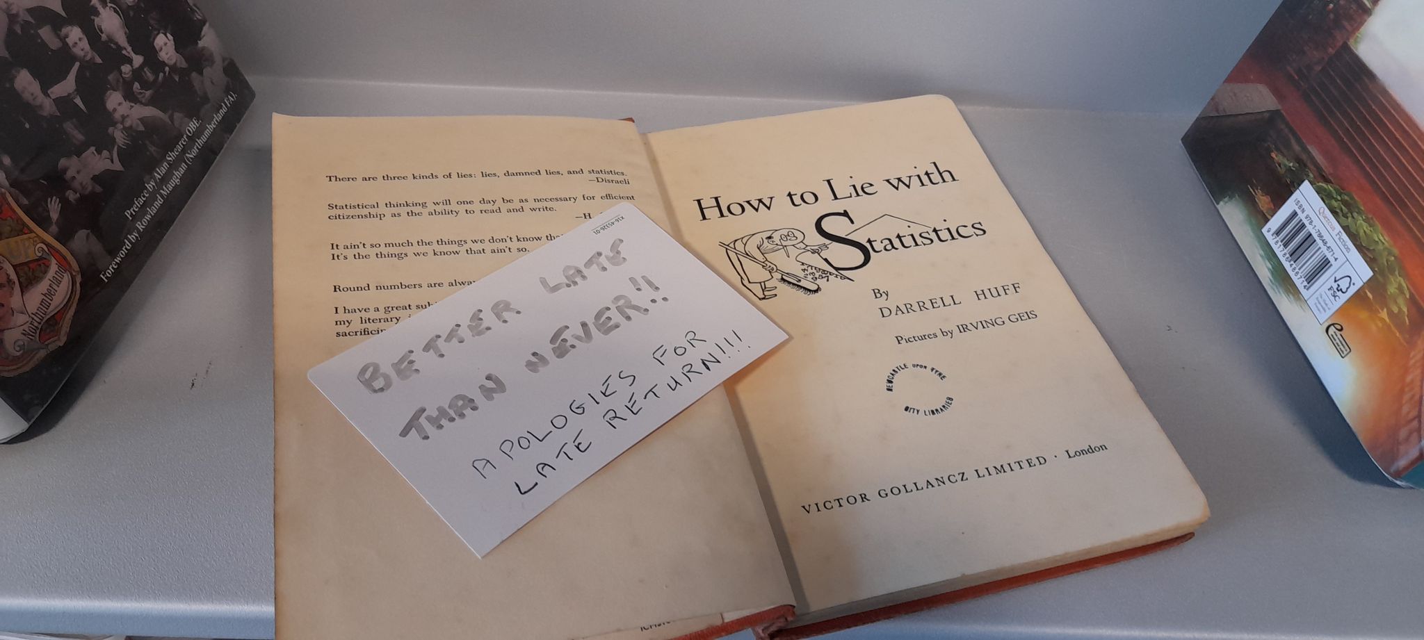 Overdue library book finally returned to Newcastle library after 63 ...
