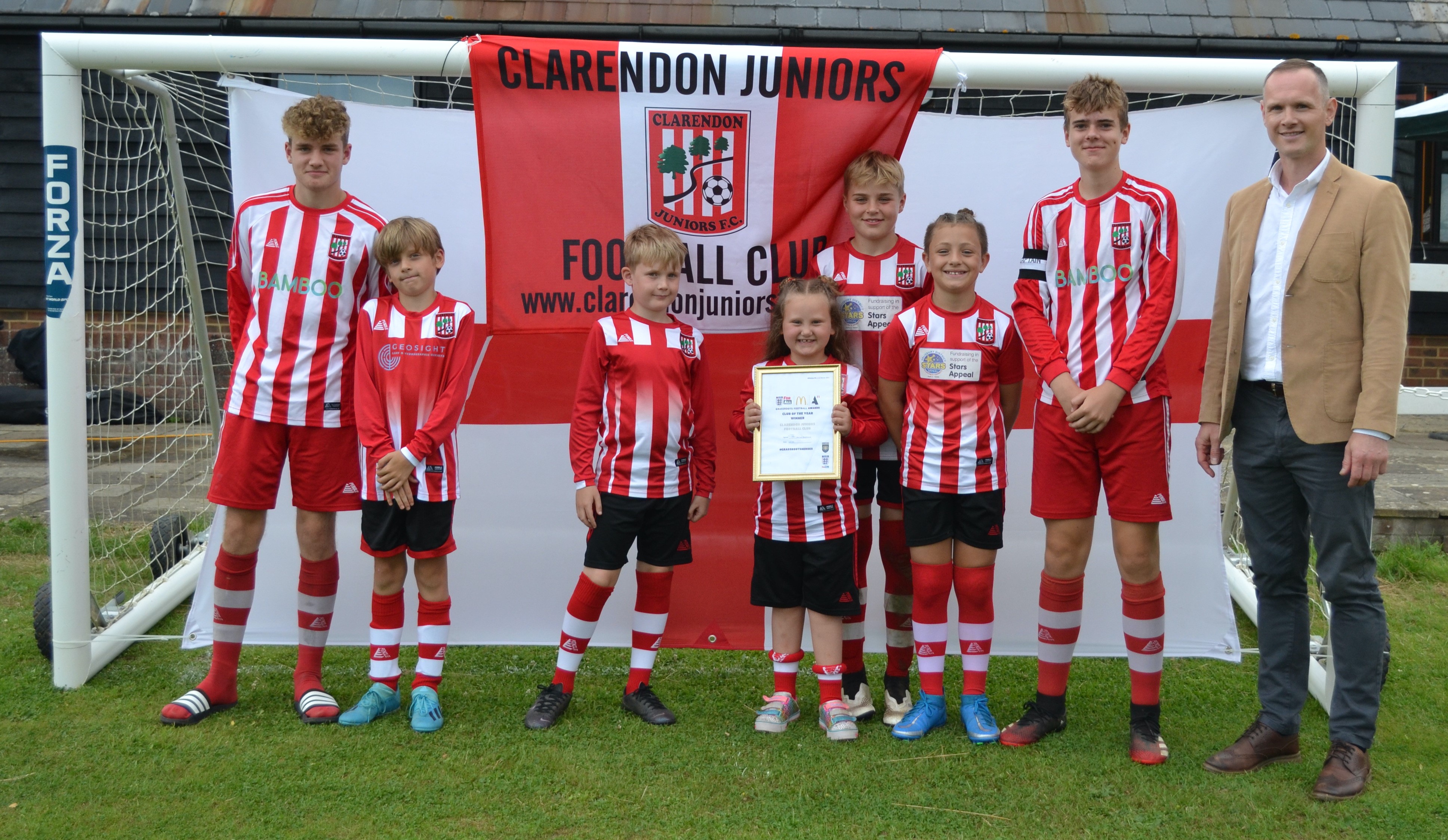 Clarendon Juniors Football Club celebrating hat trick of successes