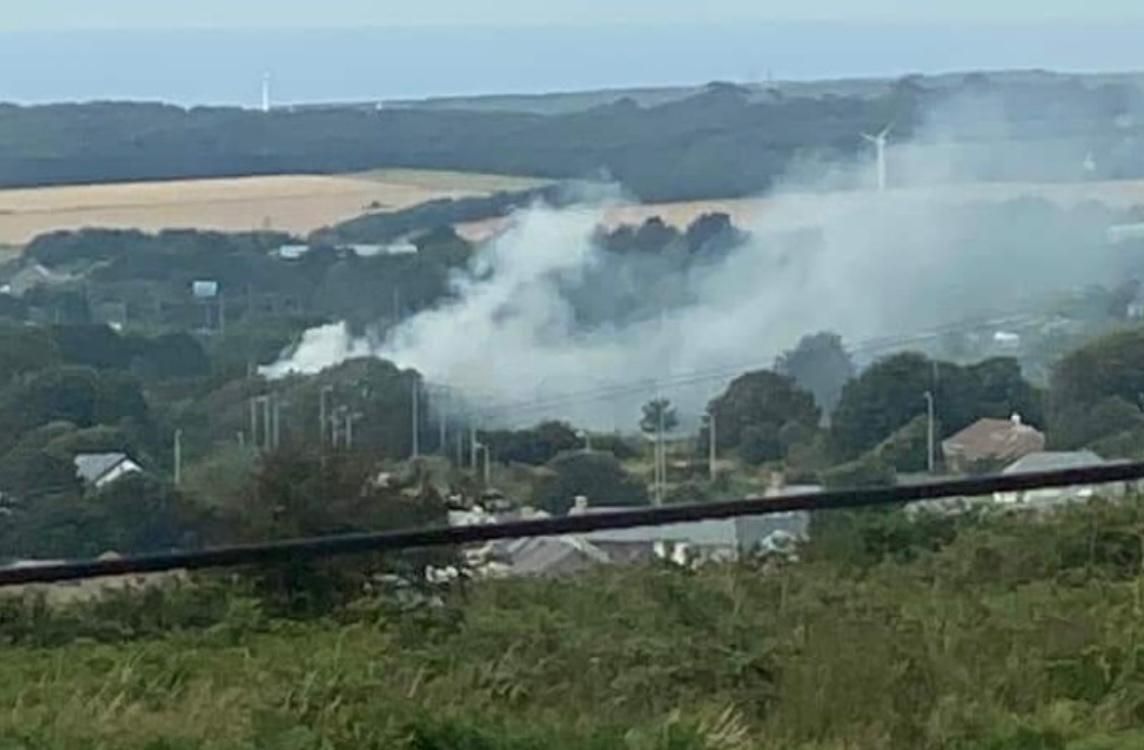 Big fire breaks out at derelict farmhouse building in Camborne | News ...
