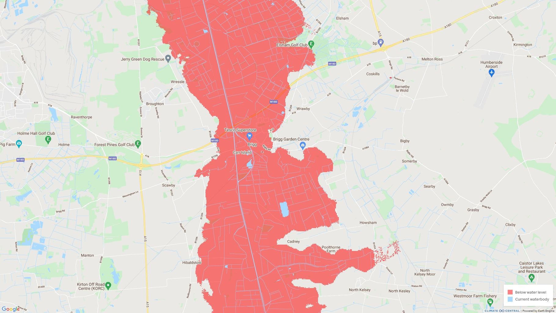 Parts of Northern and North East Lincolnshire could be below flooding ...