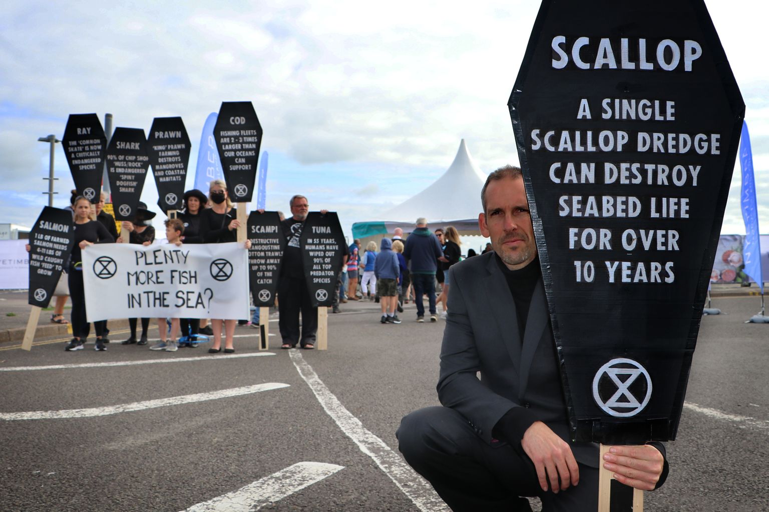 Extinction Rebellion staged a protest on Weymouth seafront over the ...