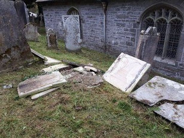 Several gravestones 'smashed to pieces' in Cornish village graveyard ...