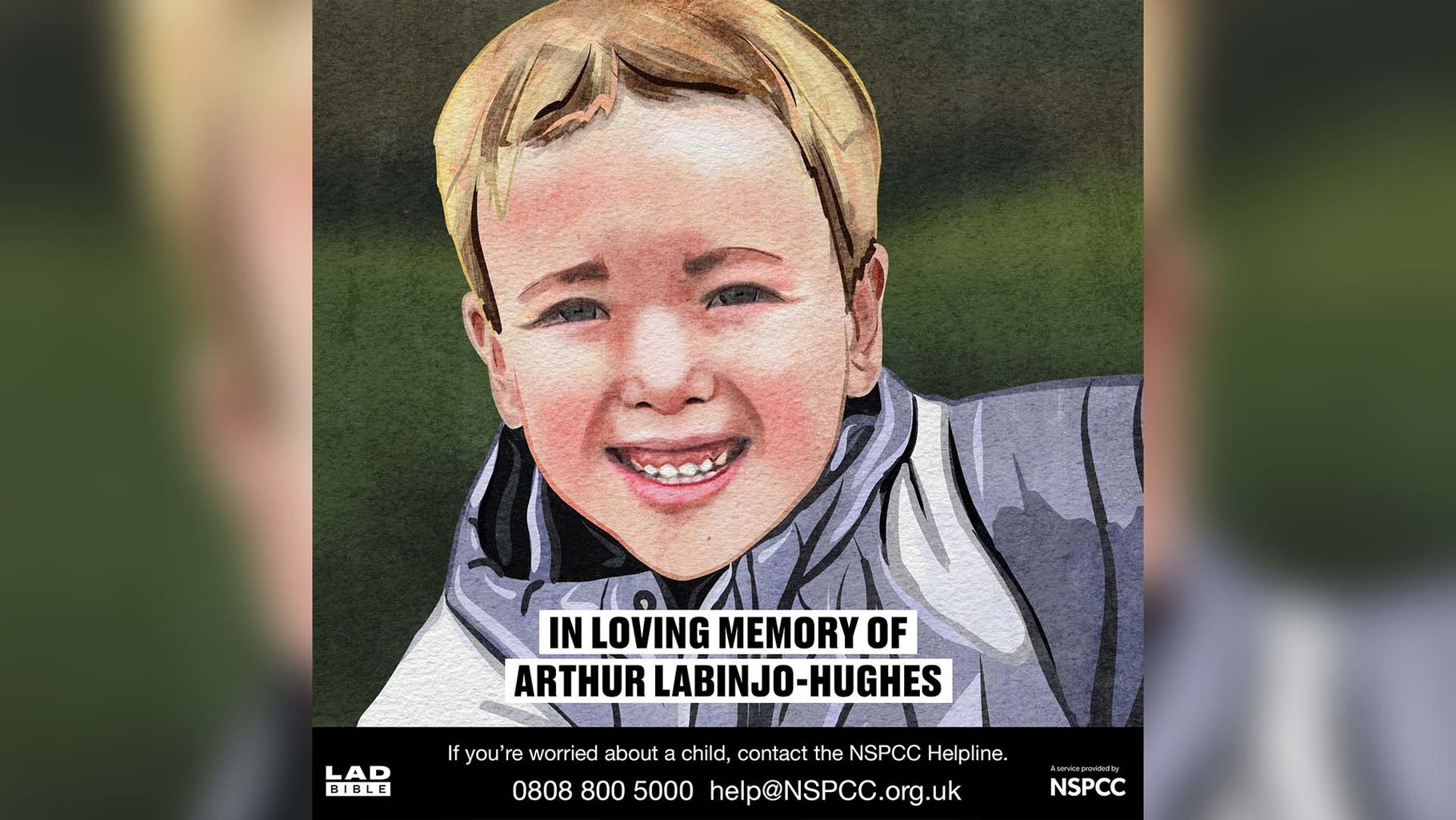 Arthur Labinjo-Hughes memorial on Europe's largest billboard