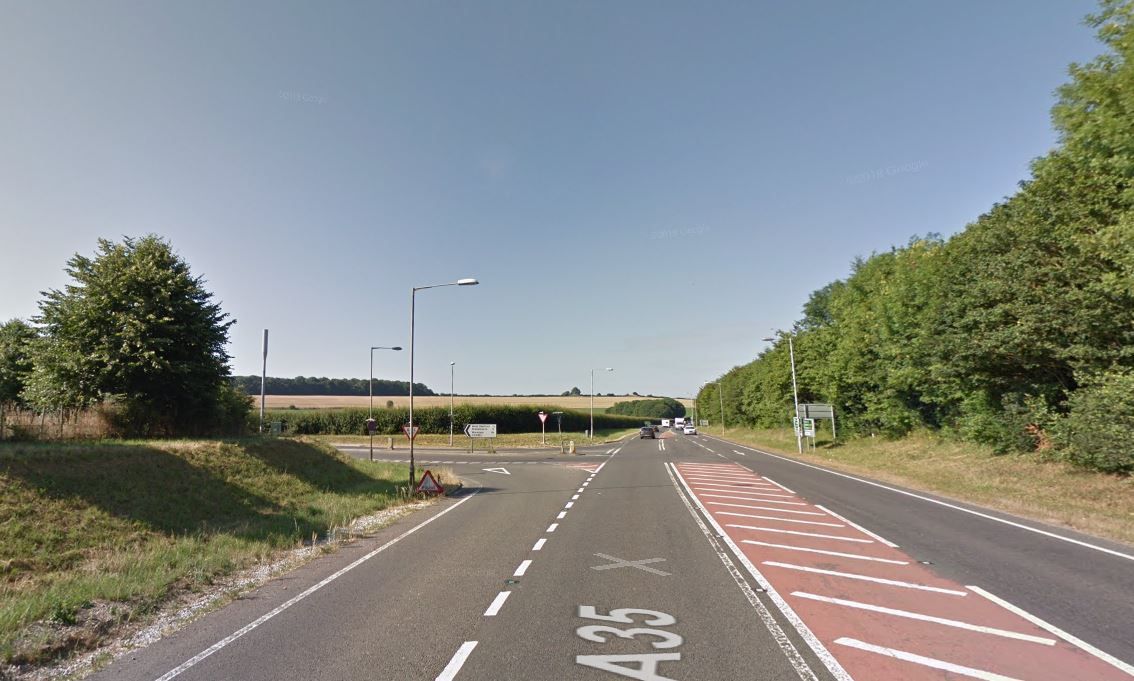 Flooding closes part of A35 near Dorchester