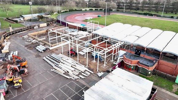 Pictures show progress of new leisure centre in east Reading