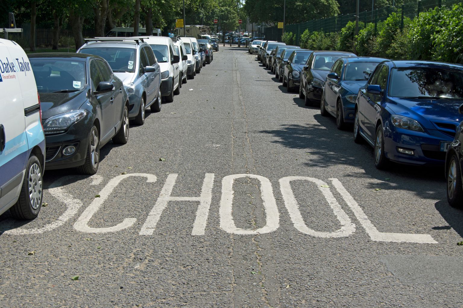 Parked Cars at School